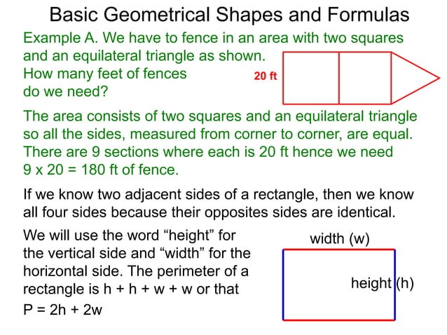 51 basic shapes and formulas | PPT
