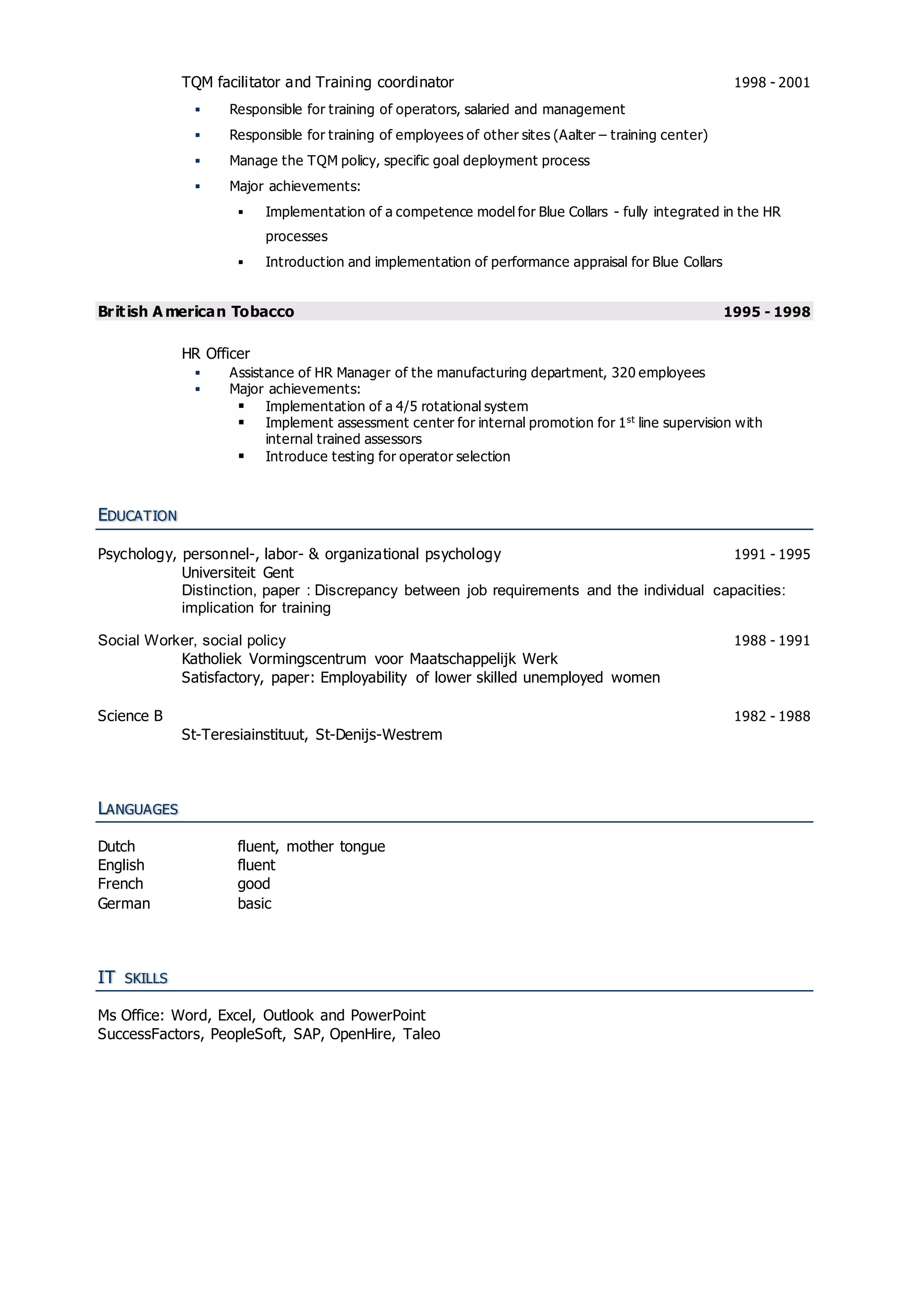 Tania De Smet cv-eng 2016 | PDF