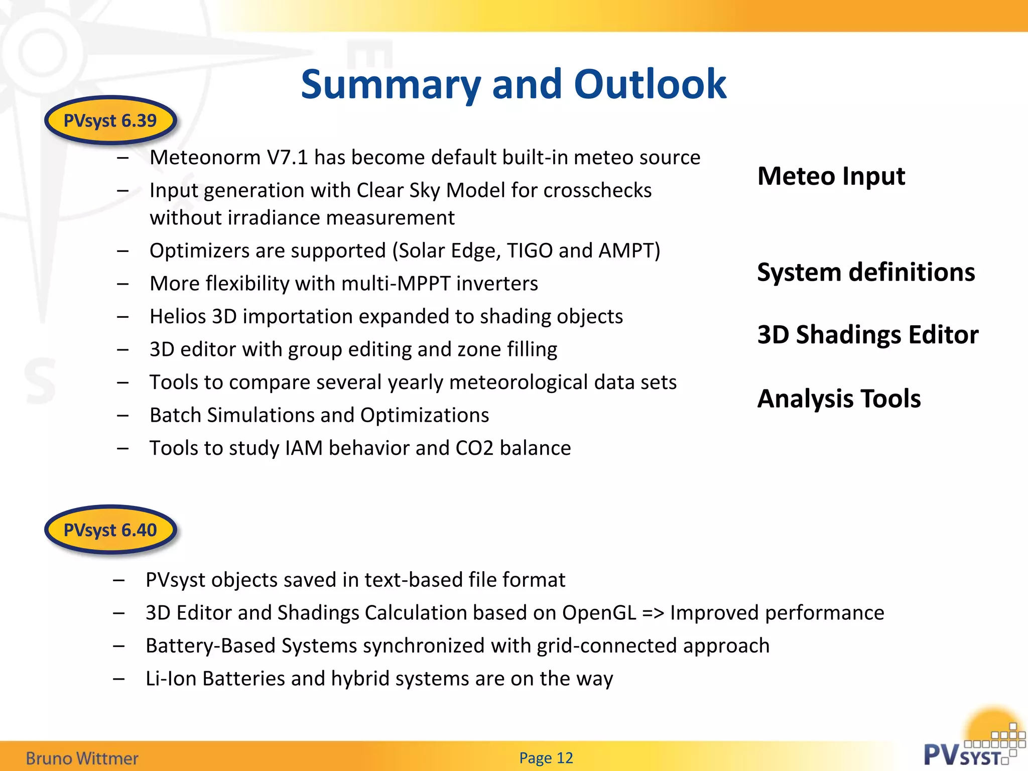 51 B Wittmer Latest Features Of P Vsyst Pdf 3 D Graphics Computer Software And Applications