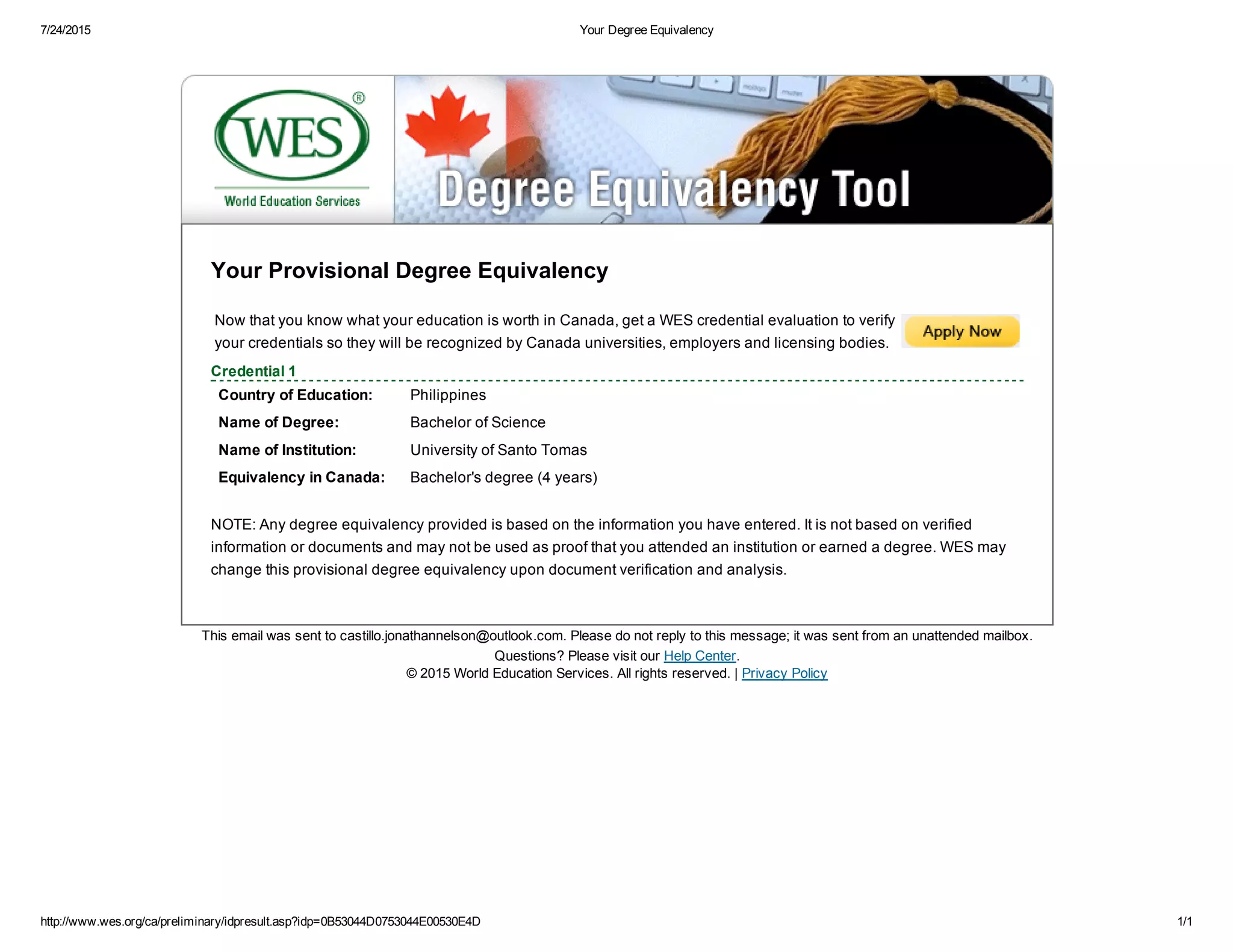 WES Degree Equivalency | PDF