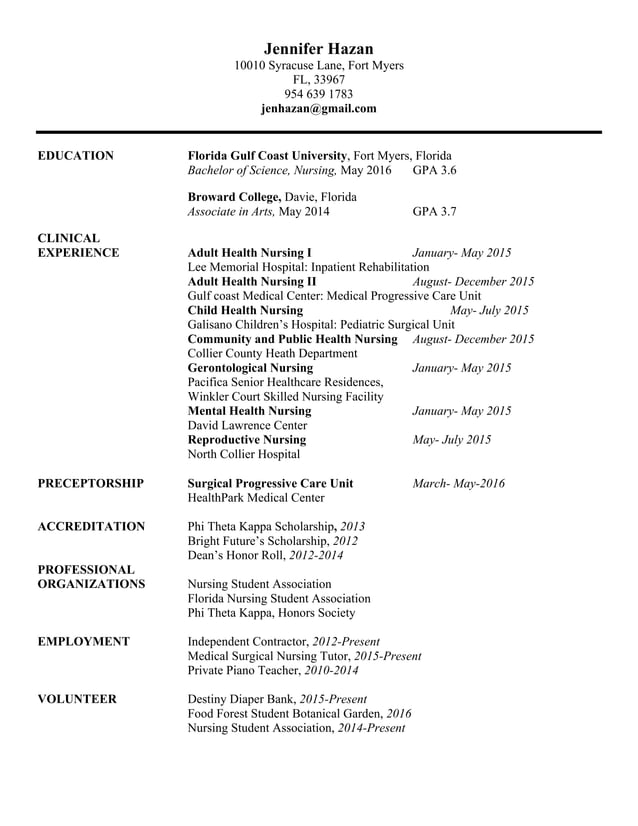 Resume Jennifer RN-2-2 | PDF