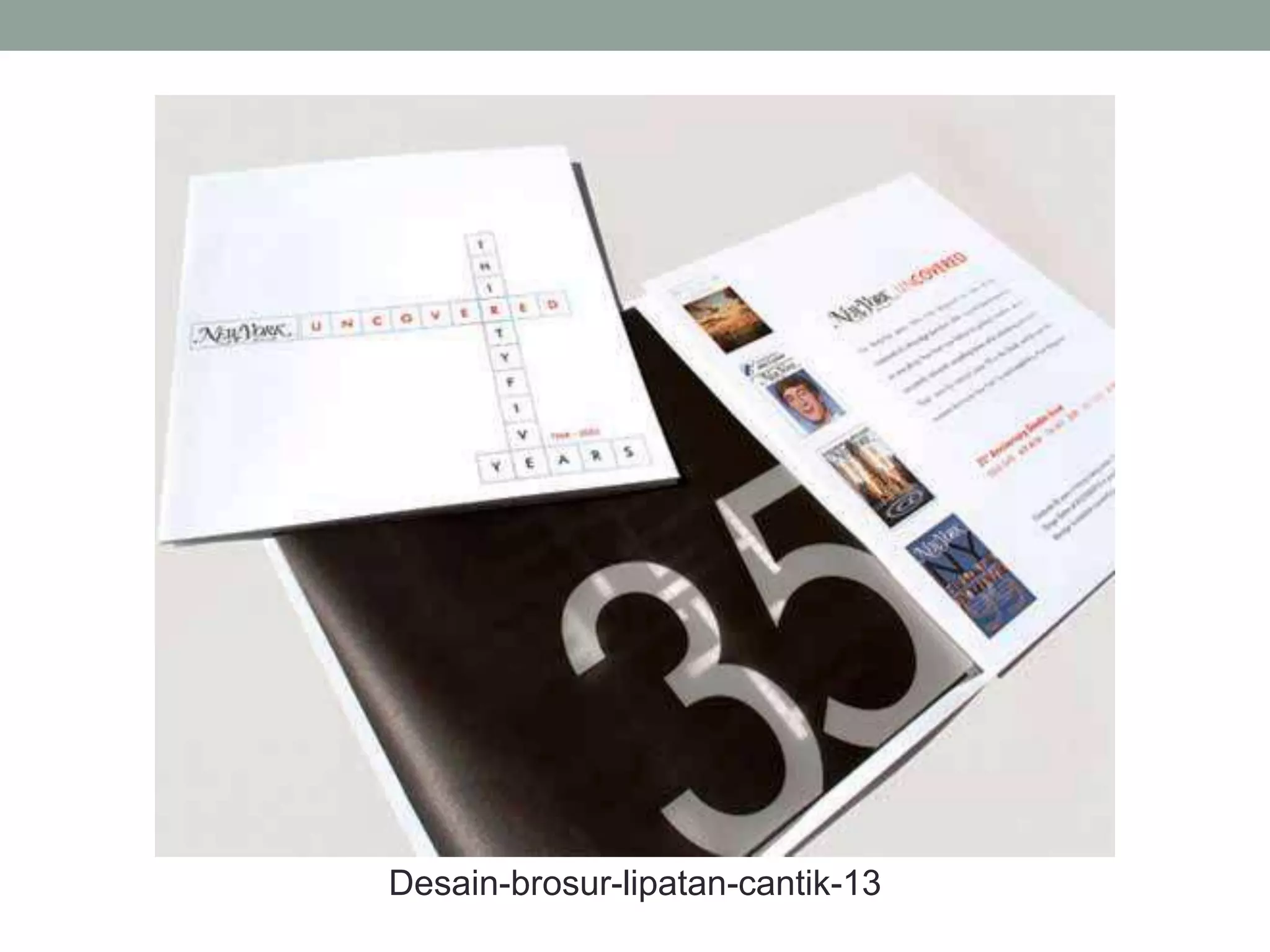 51 contoh brosur dengan desain layout unik dan lipatan cantik unik | PPTX