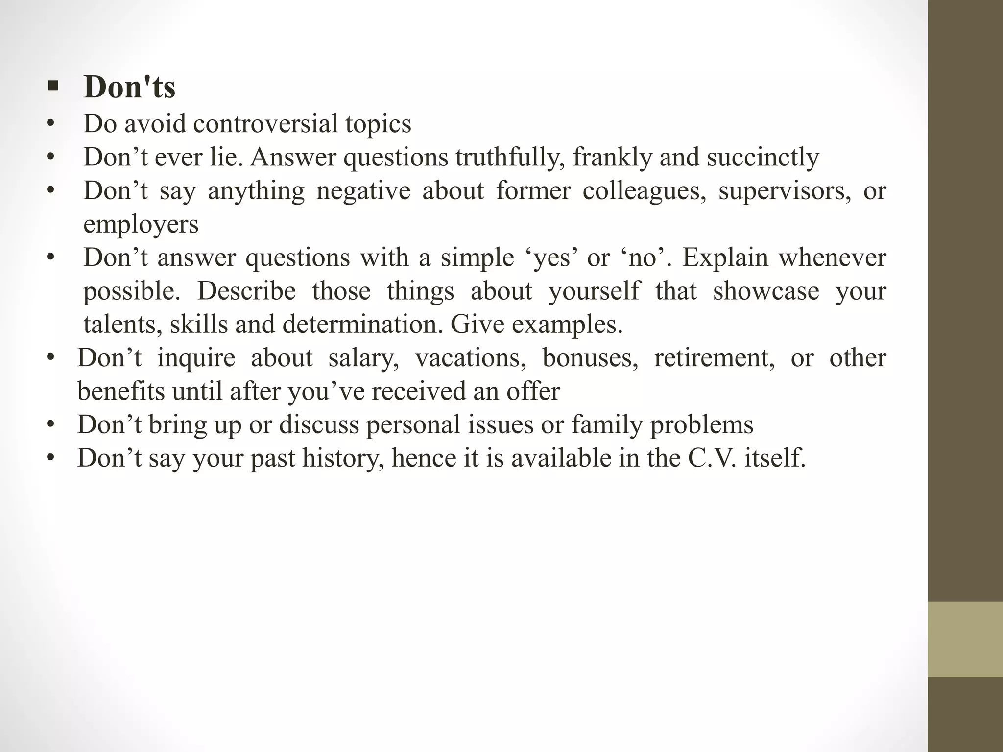 interview technique-mps seminar | PPT