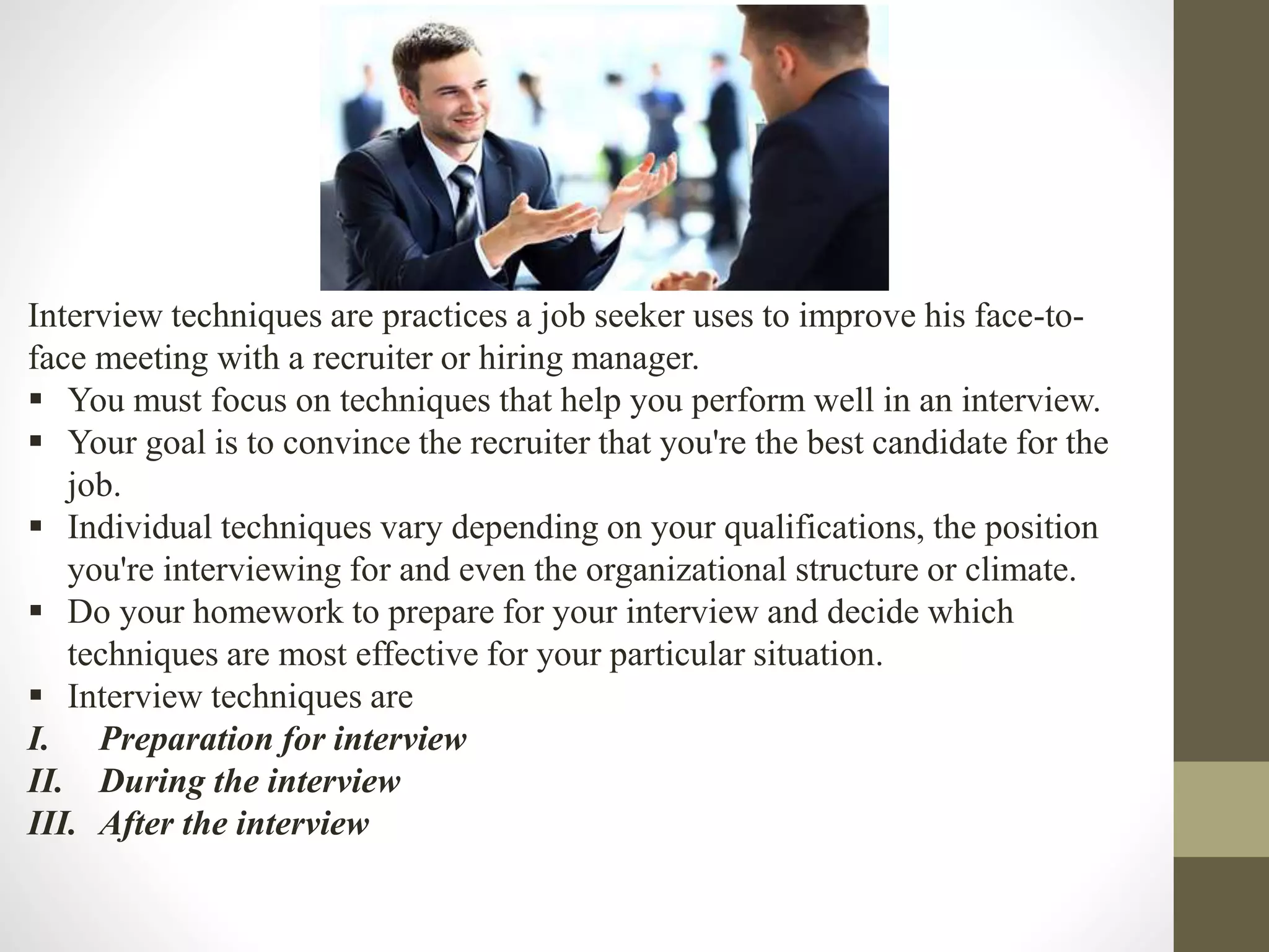 interview technique-mps seminar | PPT