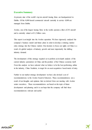 Avolon - Proposed Market-Entry Strategy | DOCX