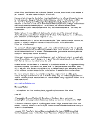 BLAZING HER OWN TRAIL IN HIGH TECHNOLOGY The Palm Beach Post March 11 ...