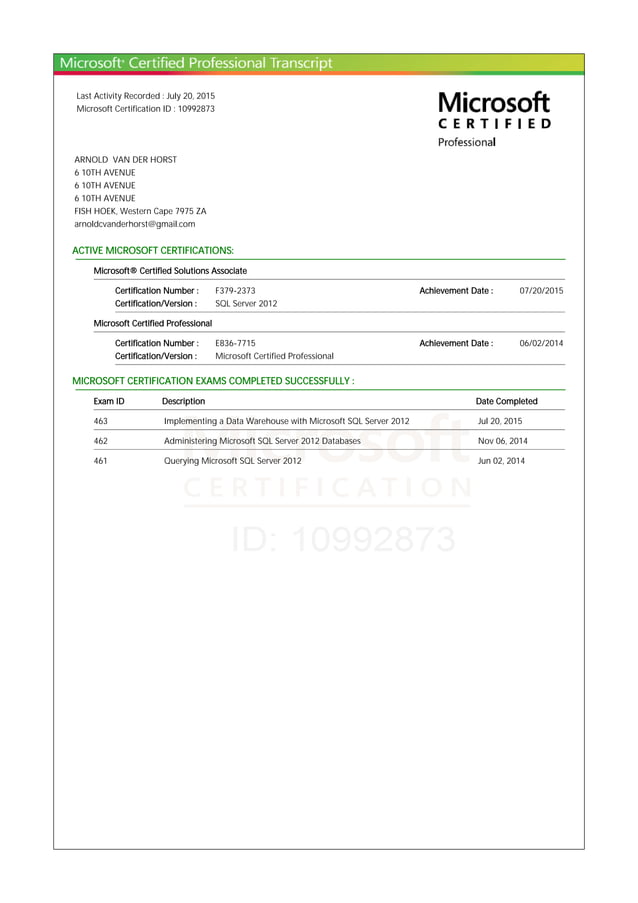 Microsoft Certificate MCSA.PDF