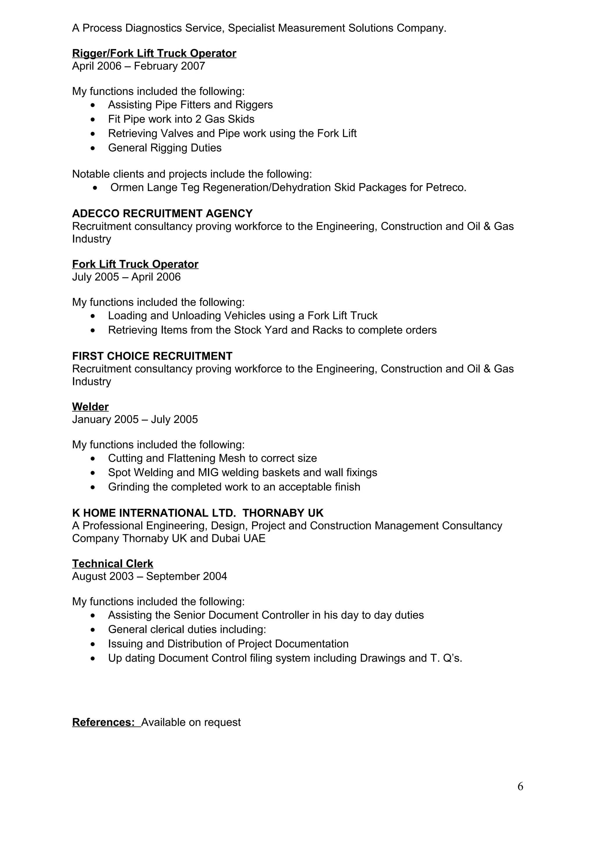 CV Michael Cushley 2015 | DOC