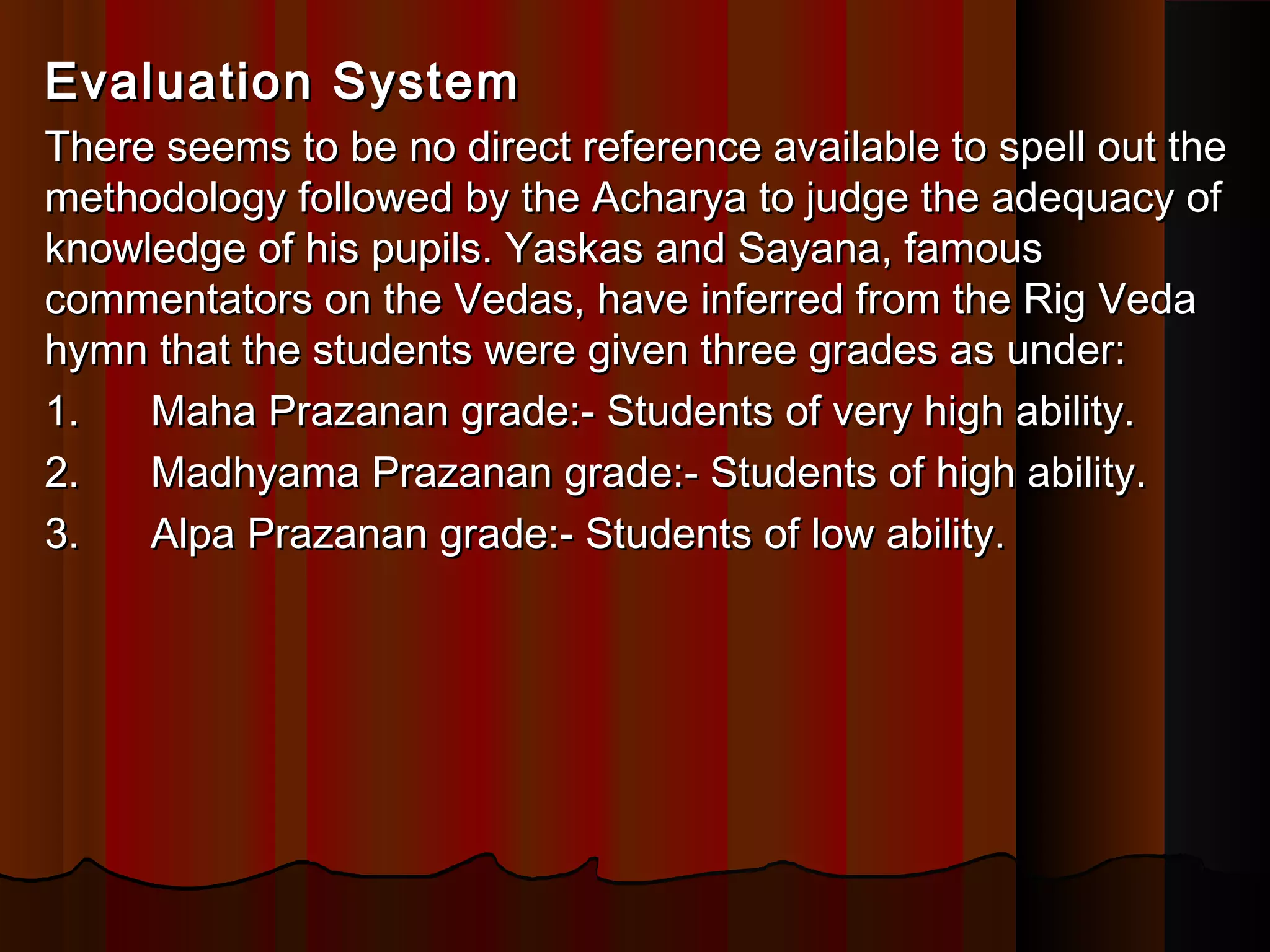 EDUCATION SYSTEM IN VEDIC PERIOD | PPT