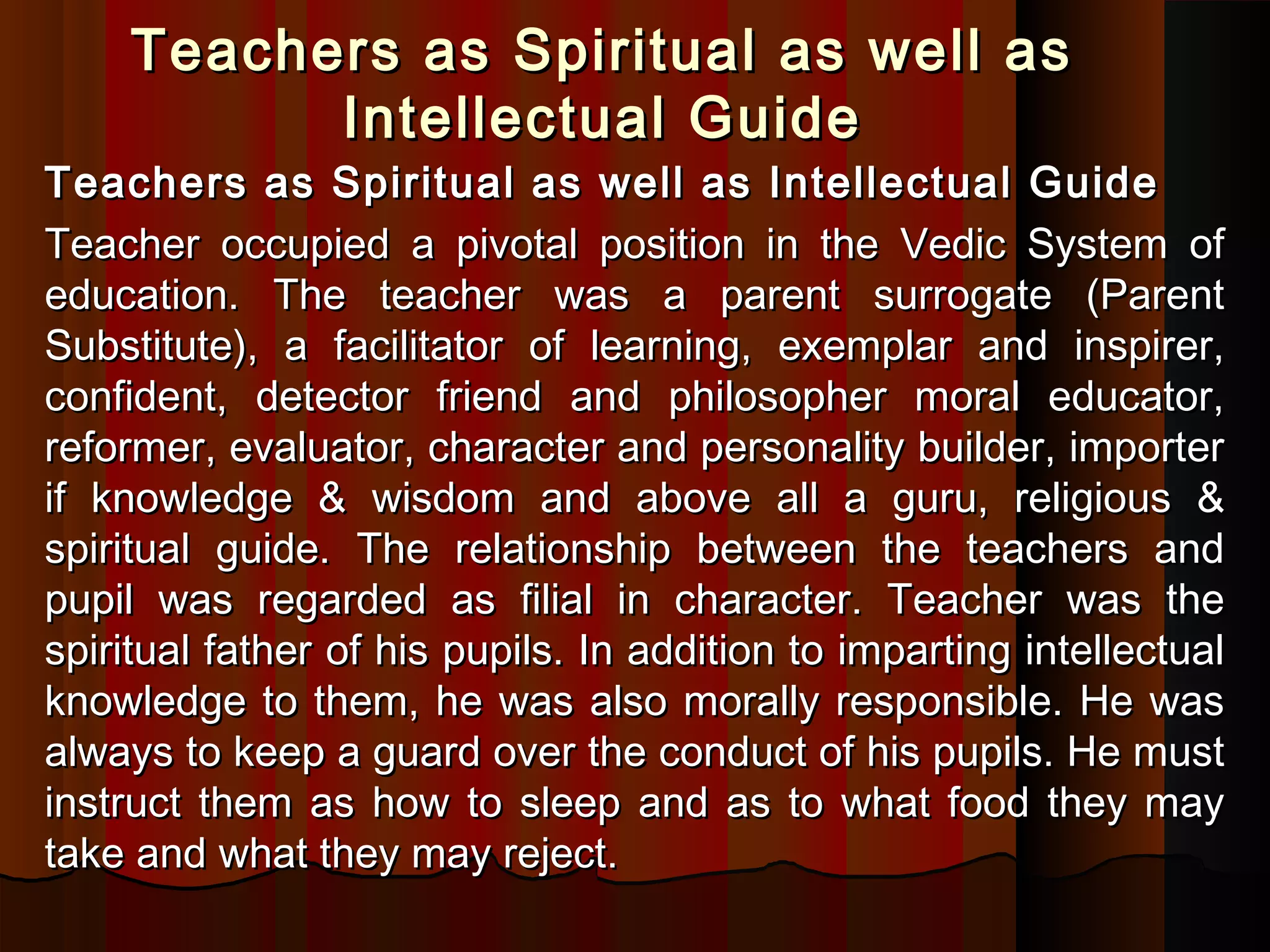 EDUCATION SYSTEM IN VEDIC PERIOD | PPT