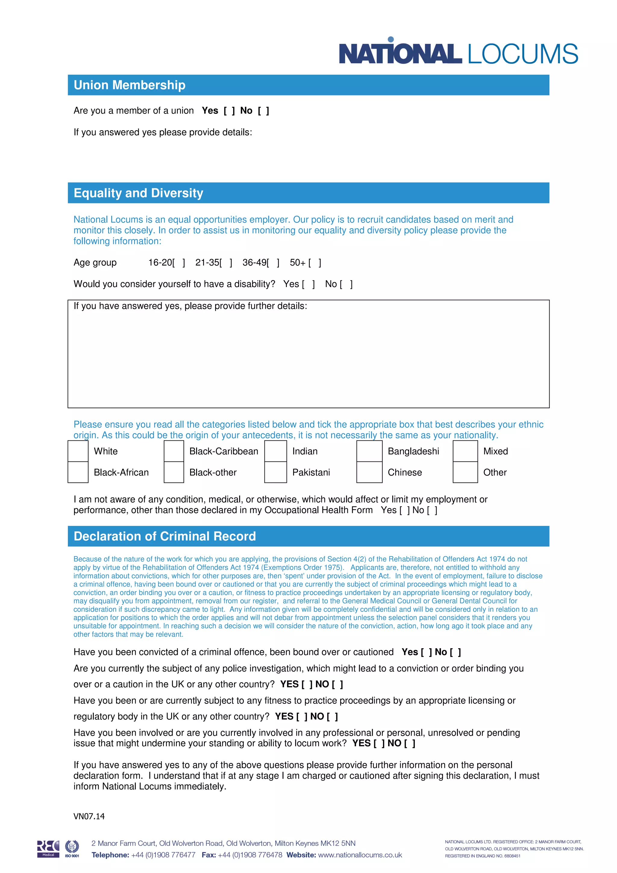 Nursing Registration Form | PDF