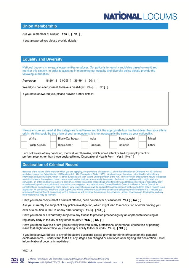 Nursing Registration Form | PDF
