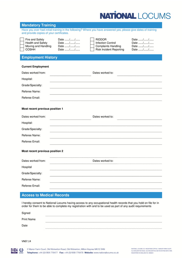 Nursing Registration Form | PDF