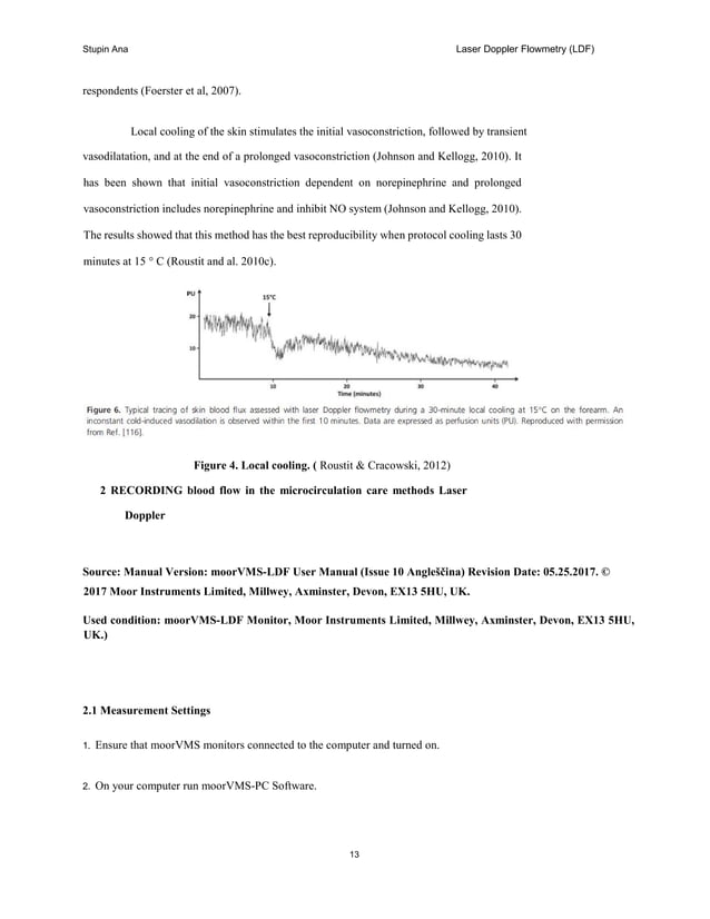 Notes for Measuring blood flow and reactivity of the blood vessels in ...