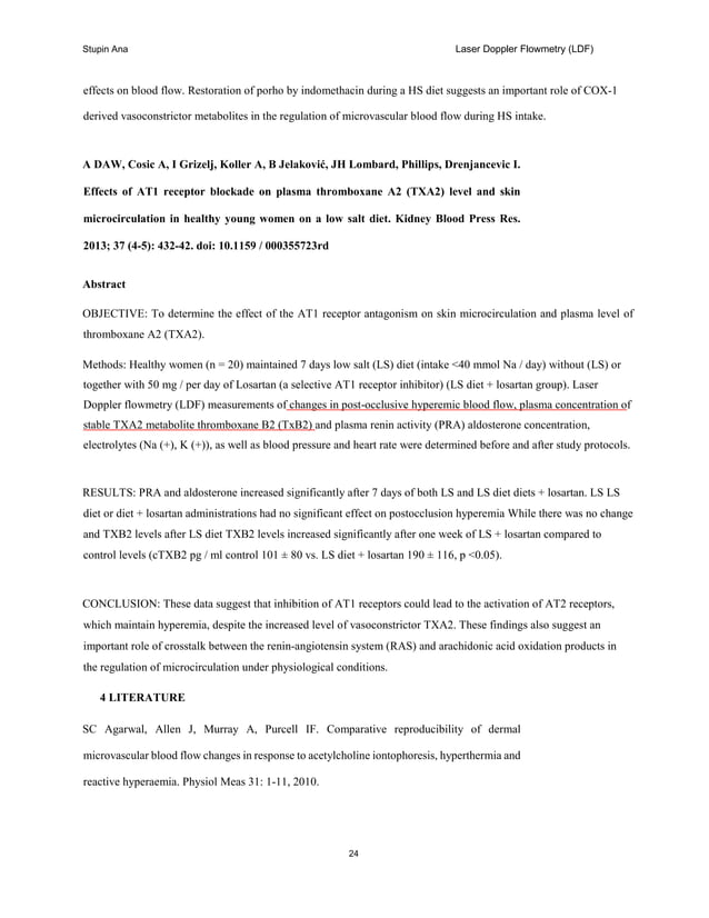 Notes for Measuring blood flow and reactivity of the blood vessels in ...