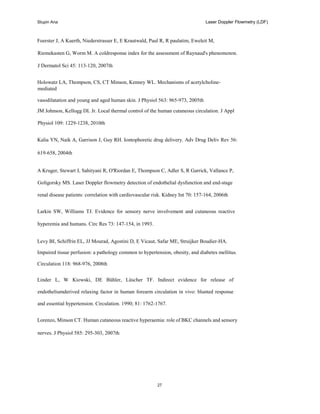 Notes for Measuring blood flow and reactivity of the blood vessels in ...