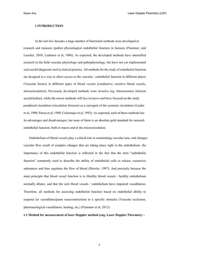 Notes for Measuring blood flow and reactivity of the blood vessels in ...