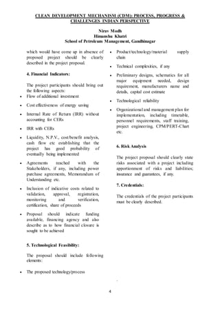 CDM-Process, Progress and challenges Indian Perspective | DOCX