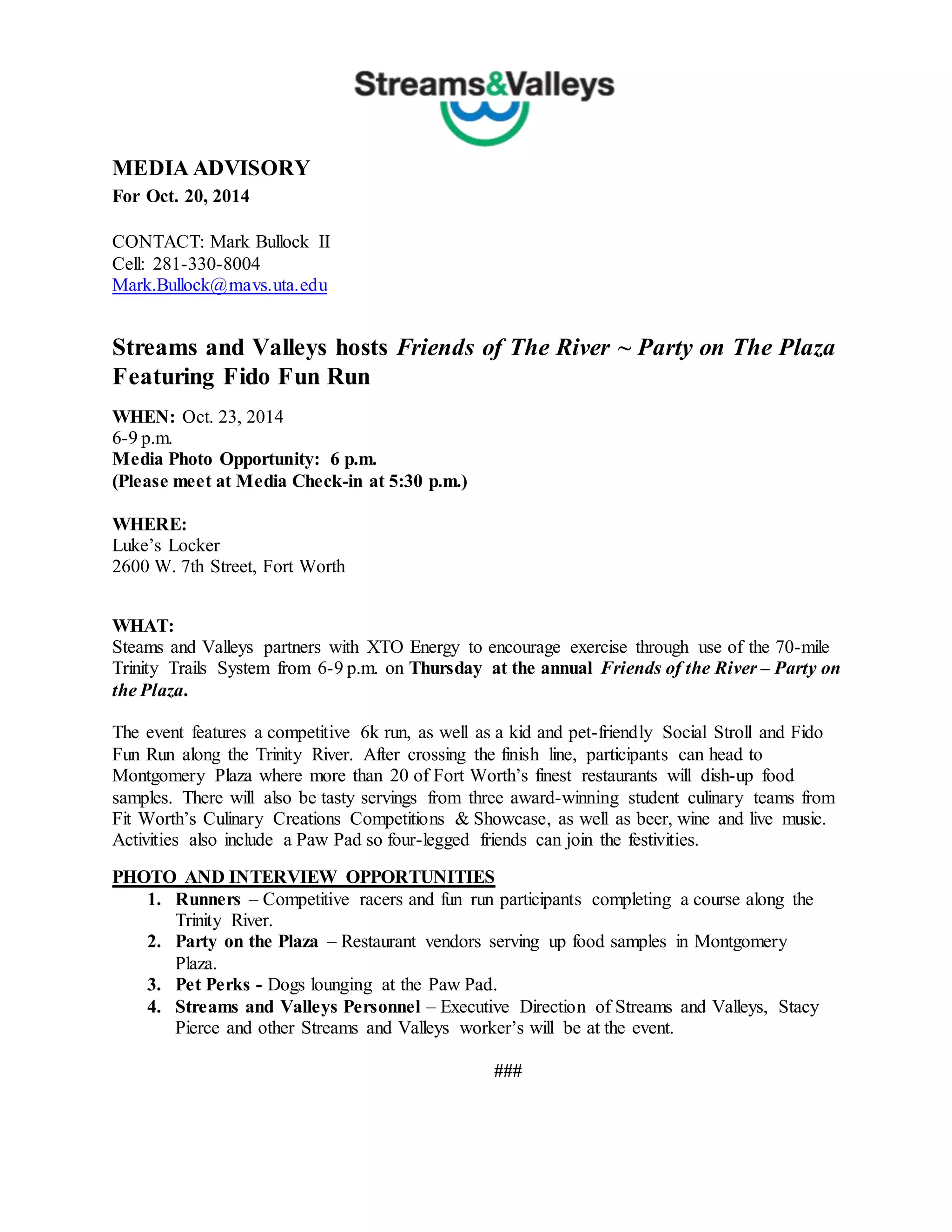 Media Advisory and Fact Sheet | PDF