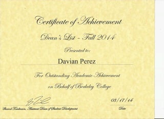 Deans List Award | PPT