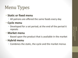 51 menus | PPT
