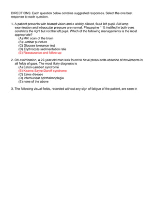51 Multiple Choice Questions (MCQS) - neuro-ophthalmology.doc