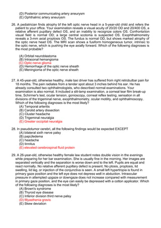 51 Multiple Choice Questions (MCQS) - neuro-ophthalmology.doc