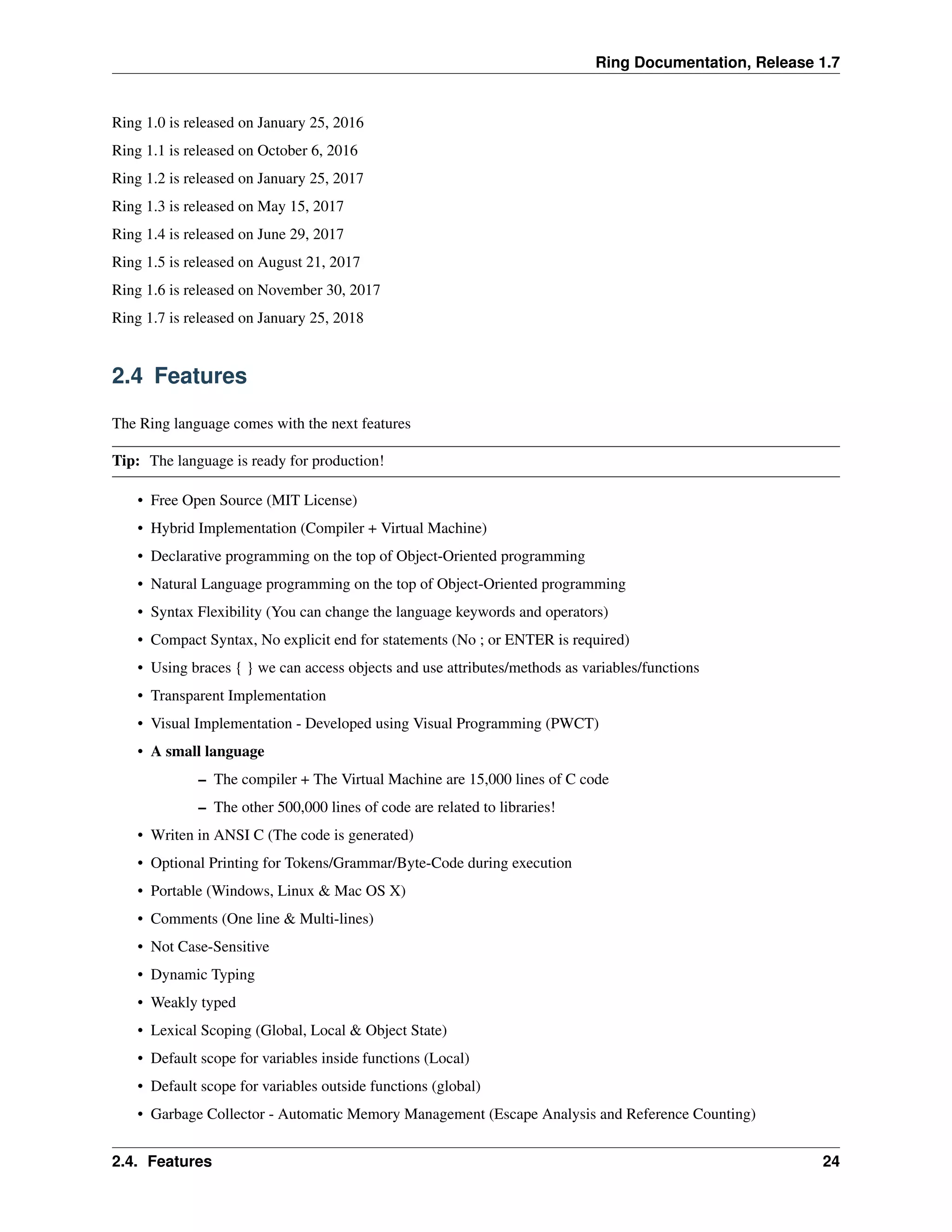 The Ring programming language version 1.7 book - Part 6 of 196 | PDF