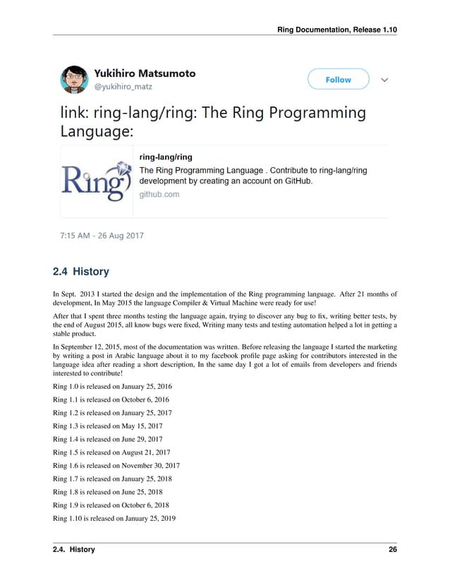 The Ring programming language version 1.10 book - Part 6 of 212 | PDF