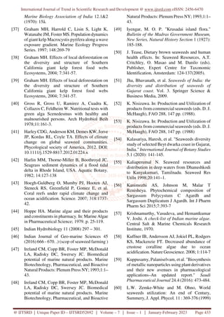 Seaweed in Marine Ecosystem A Review | PDF