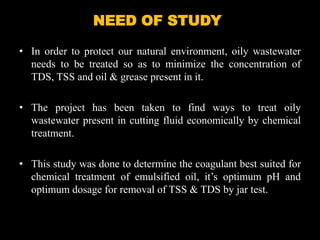 Treatment of Industrial Oily Waste Water | PPTX