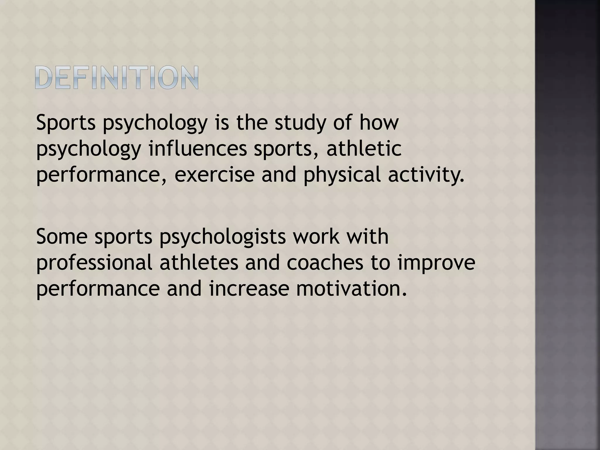 Sports psychology | PPTX