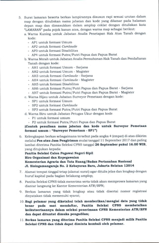 Pengumuman Seleksi CPNS Badan Pertanahan Nasional (BPN) TA. 2017 | PDF