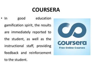 Coursera - Gamification in education - Manu Melwin Joy | PPTX