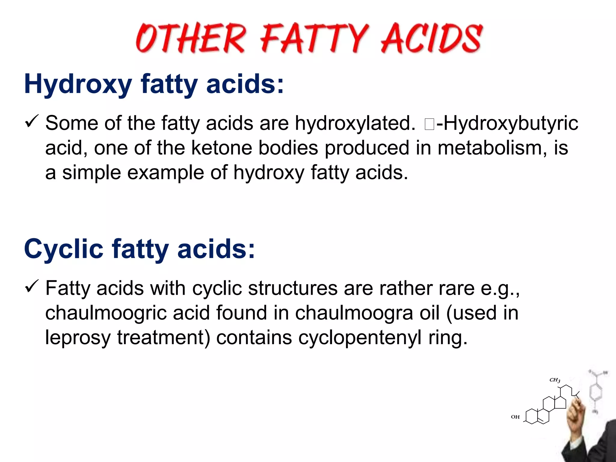 Fatty acids (Chemistry of Lipids (Part - II) | PPSX