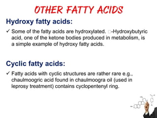 Fatty acids (Chemistry of Lipids (Part - II) | PPSX