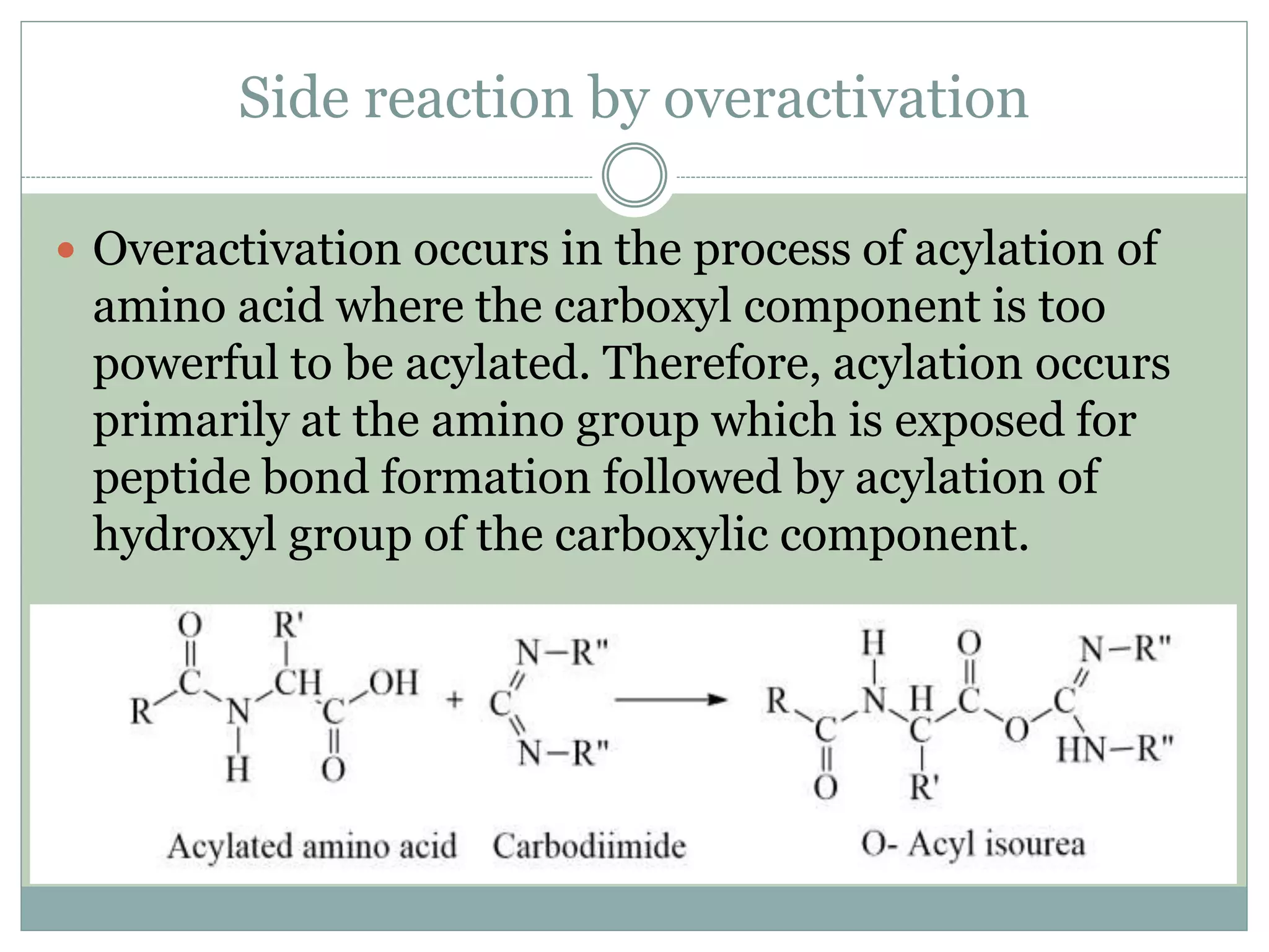 SIDE REACTION IN PEPTIDE SYNTHESIS | PPTX