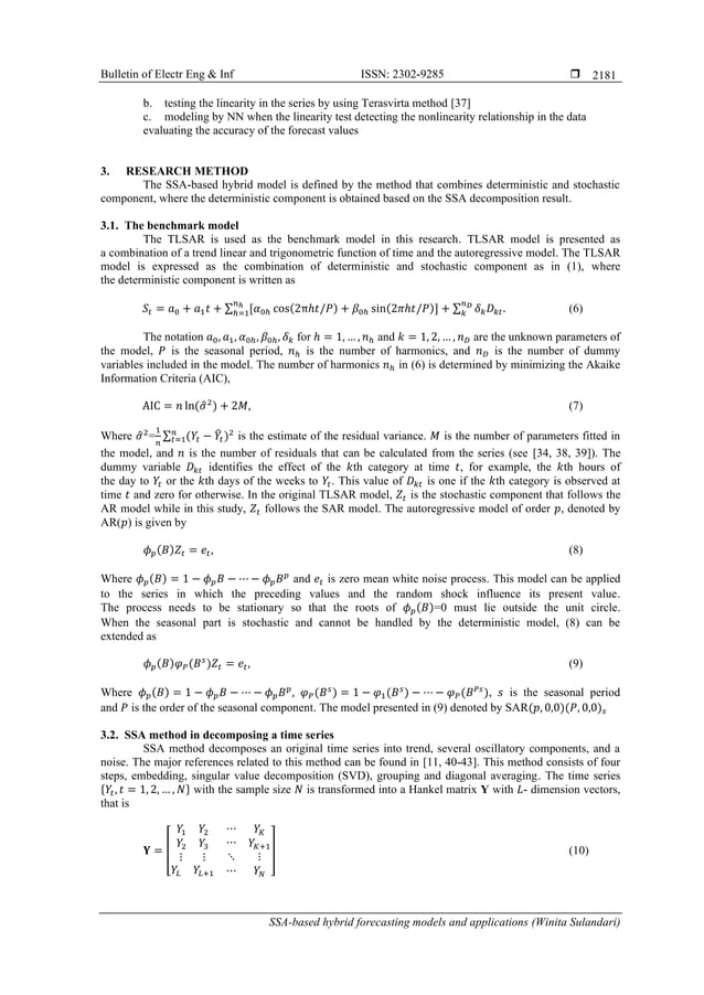 SSA-based hybrid forecasting models and applications | PDF