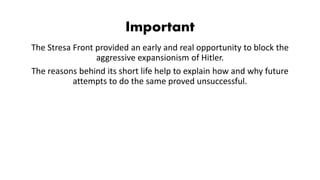 REVISION IGCSE CAMBRIDGE HISTORY: STRESA FRONT | PPT