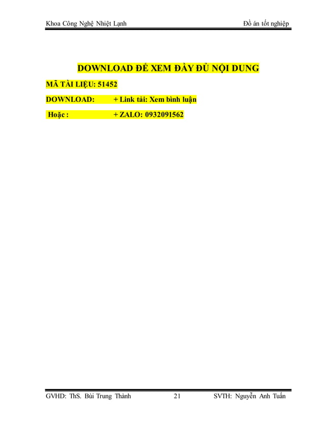 Đề tài: Nghiên cứu công nghệ sấy lạnh, tính toán, thiết kế, khảo nghiệm và xác định một số thông ...