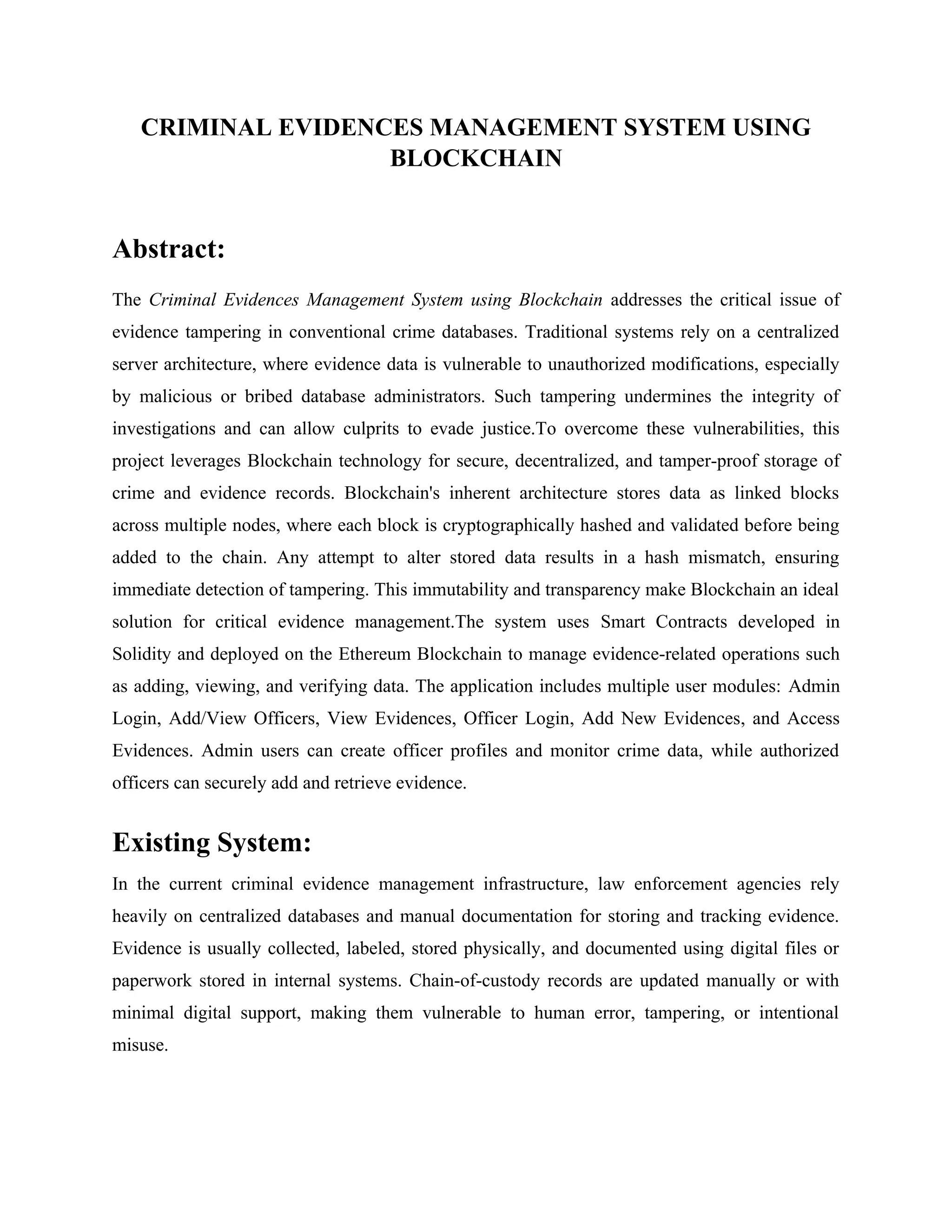 52.CRIMINAL EVIDENCES MANAGEMENT SYSTEM USING BLOCKCHAIN.docx
