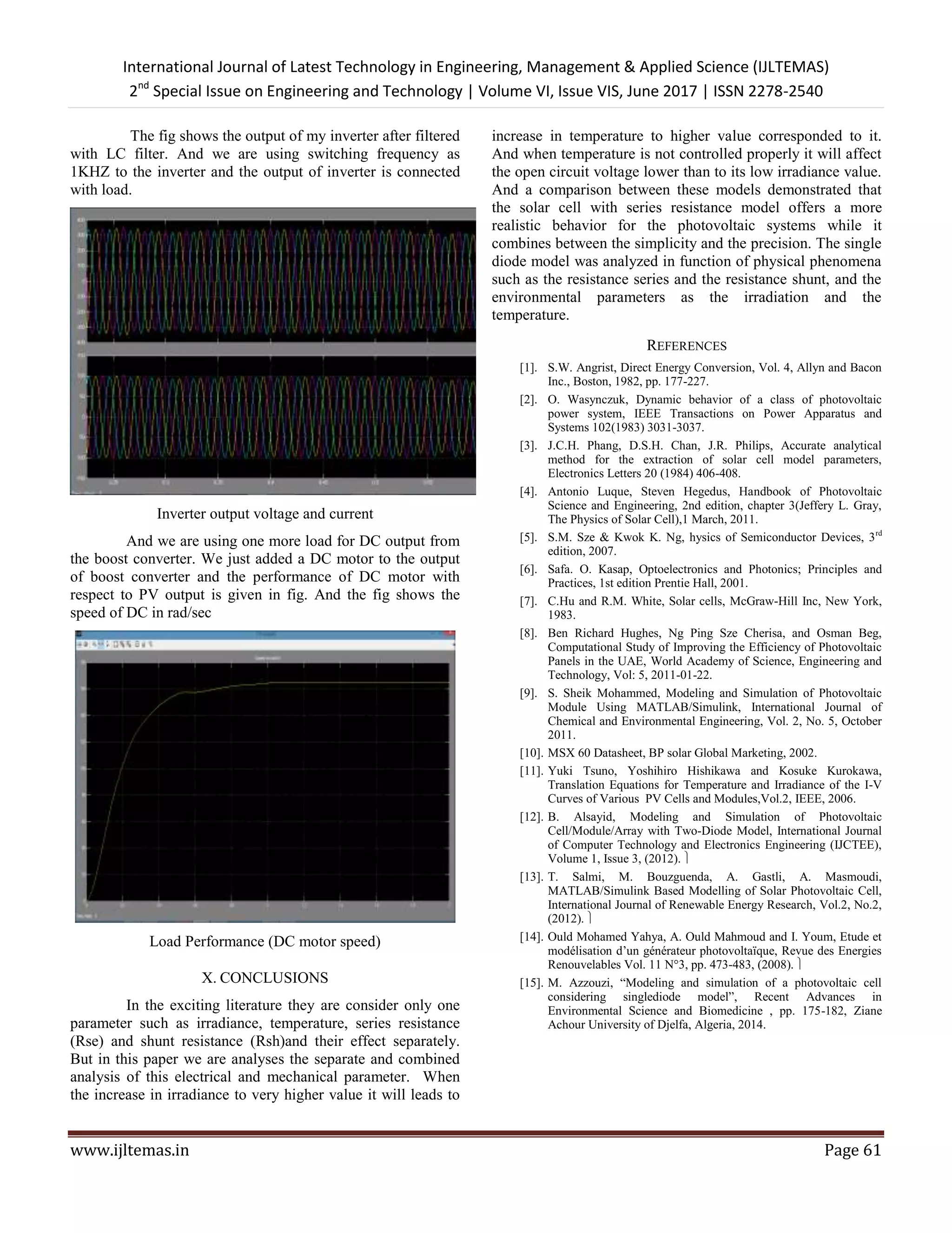 Modeling Combined Effect of Temperature, Irradiance, Series Resistance ...