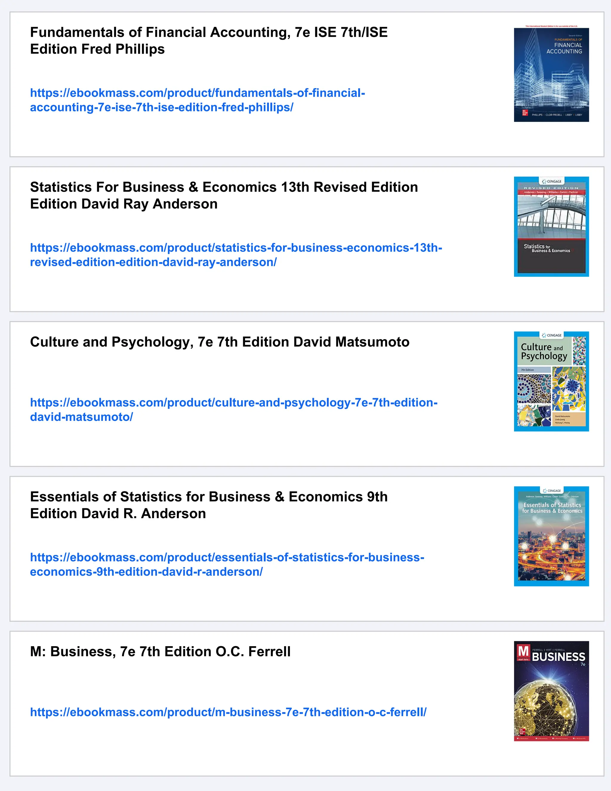 Applied Statistics in Business and Economics, 7e ISE 7th Edition David ...