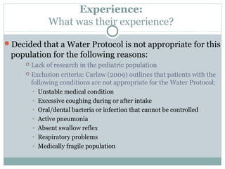 Frazier_Water_Protocol_FINAL REVISION | PPT