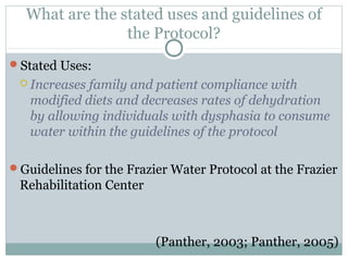 Frazier_Water_Protocol_FINAL REVISION | PPT