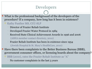 Frazier_Water_Protocol_FINAL REVISION | PPT