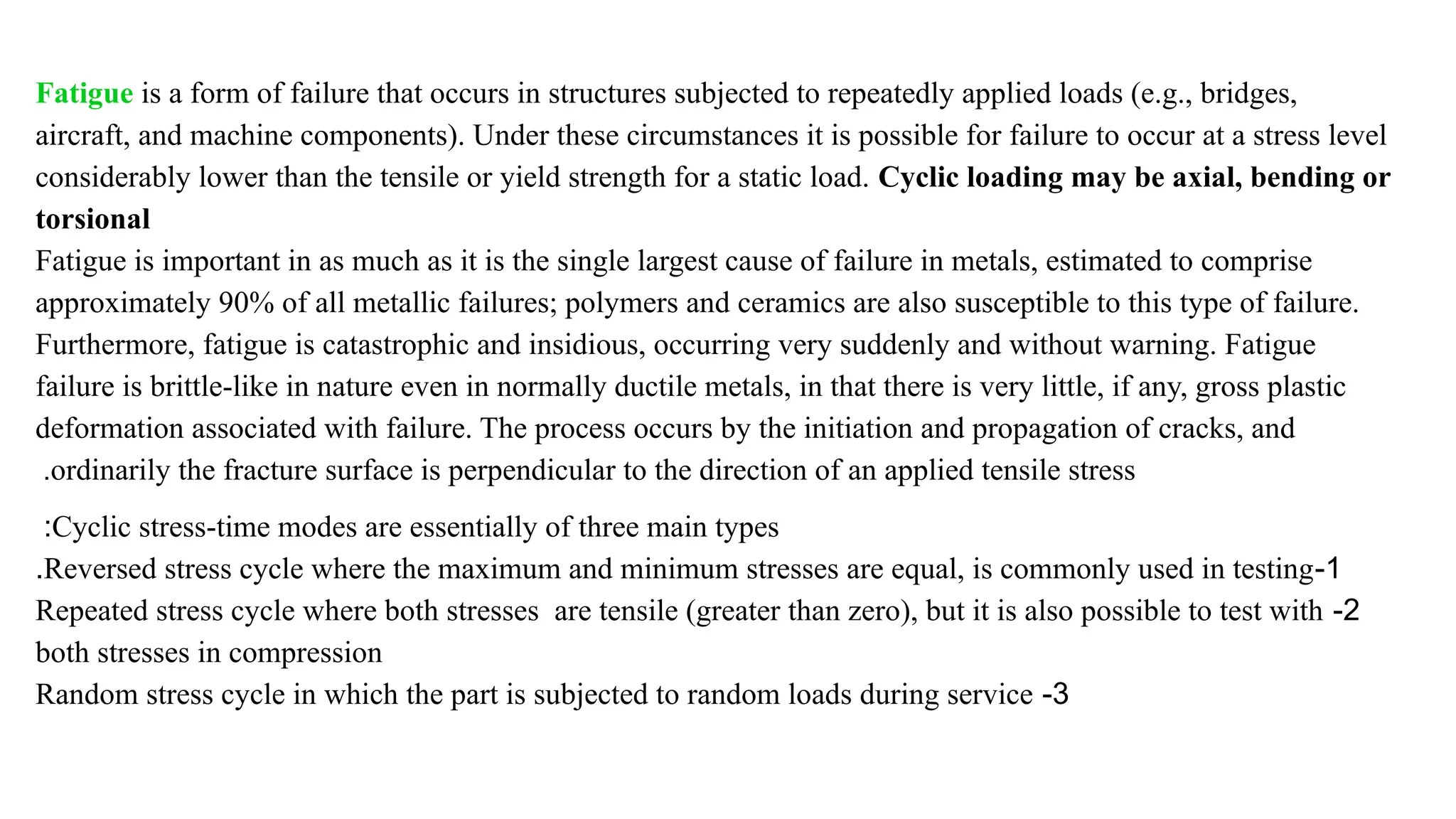 Fatigue analysis with various testing conditions | PPTX