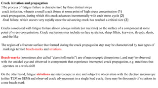 Fatigue analysis with various testing conditions | PPTX