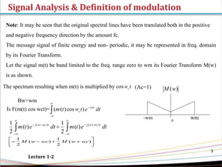 SIGNAL ANALYSIS am MODULATION downlod ppt | PPTX