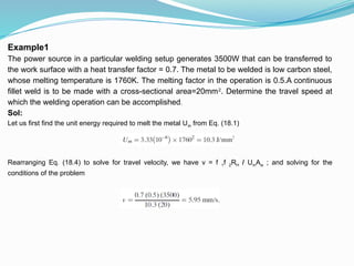 Heat balance in Fusion welding lecture notes | PPTX